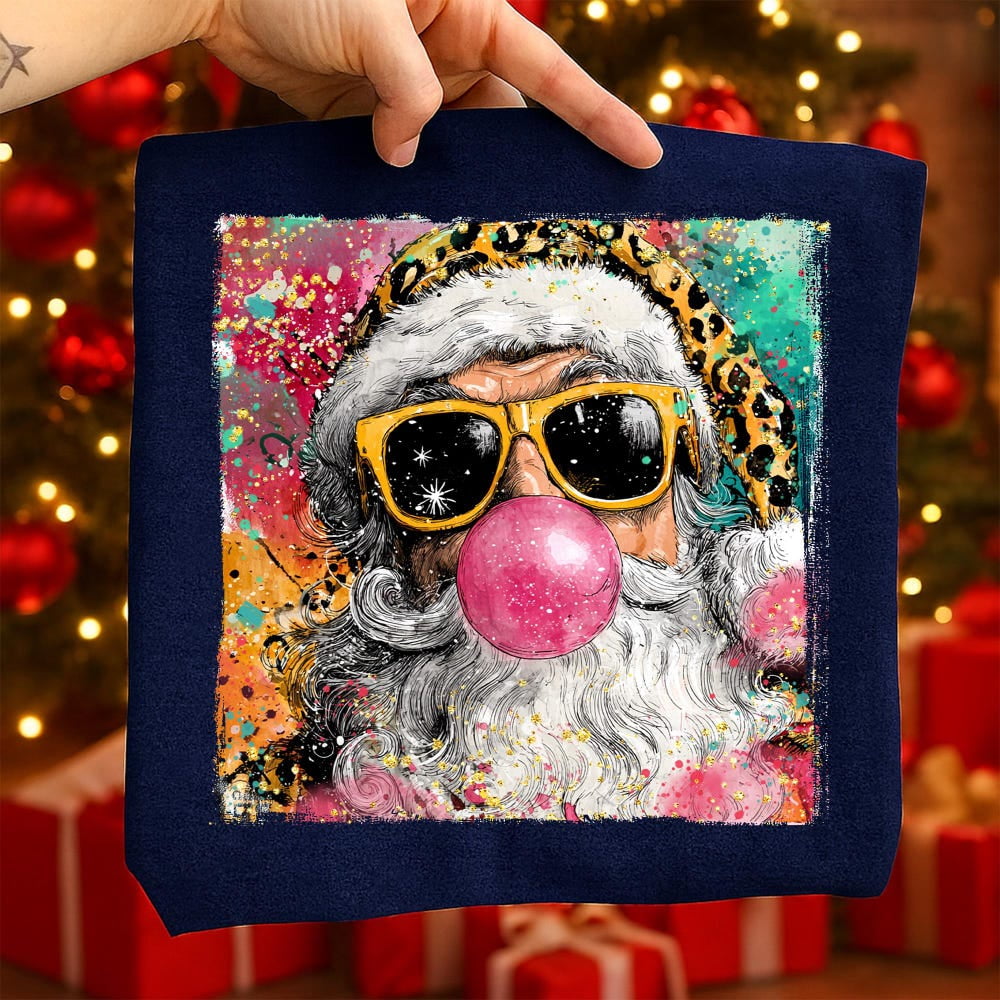 DOVU Preppy San.Ta Shirt, Glitter Style San.Ta Handwrite, Merry Chris ...