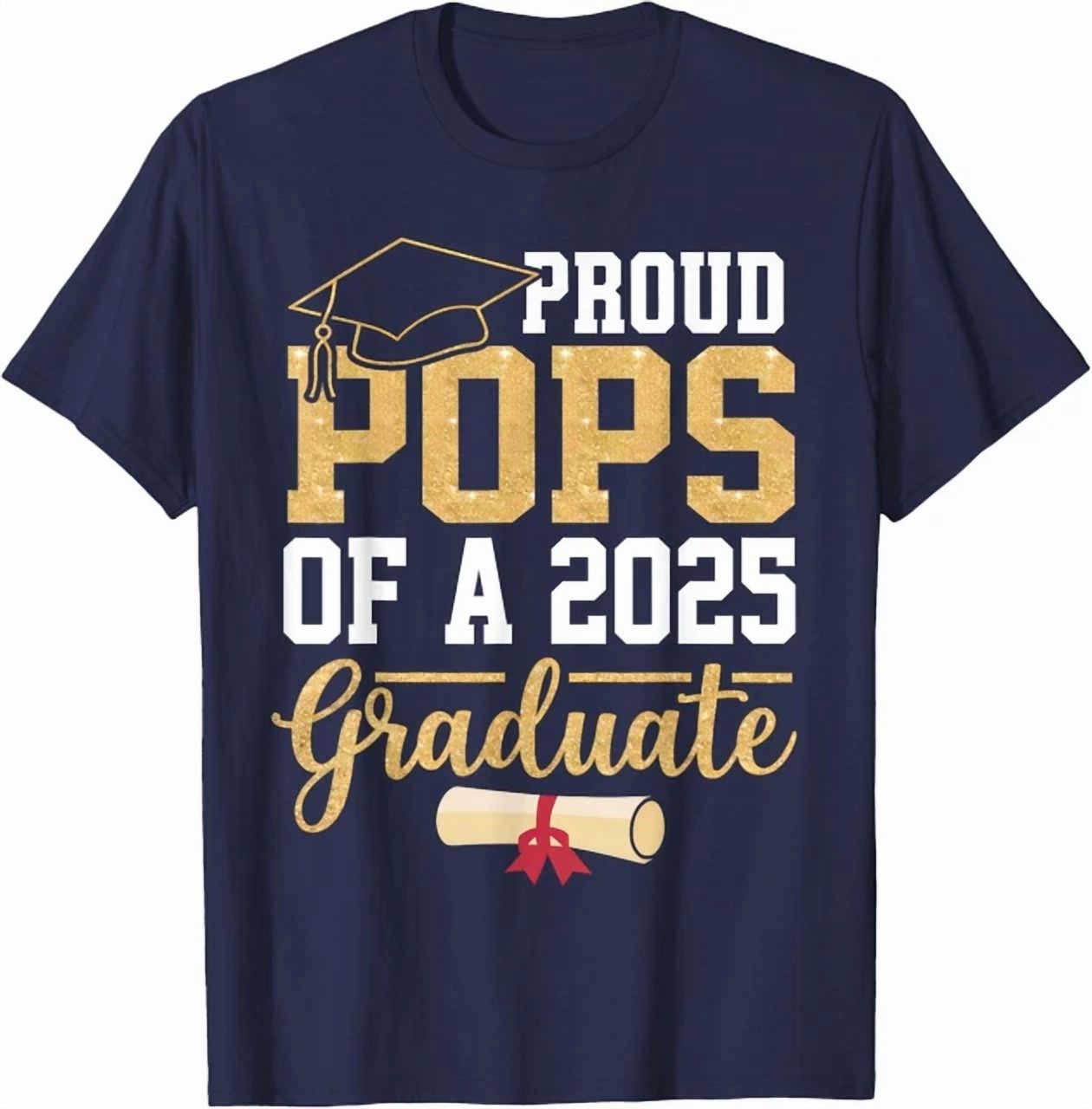 DOVU Proud Pops Of A 2025 Graduate Senior Class Of 2025 Grad T-Shirt ...