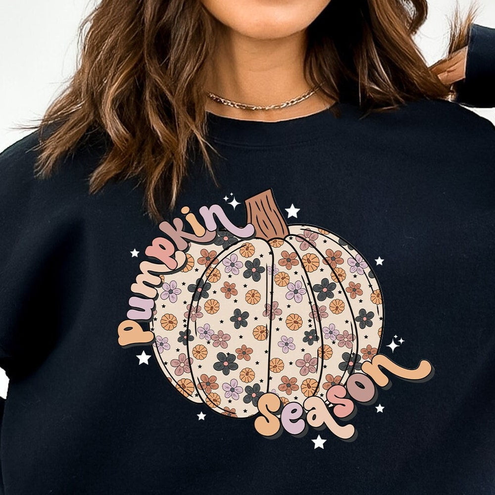 DOVU Pumpkin Cozy Season Sweatshirt, Cute Fall Sweatshirts For Women ...