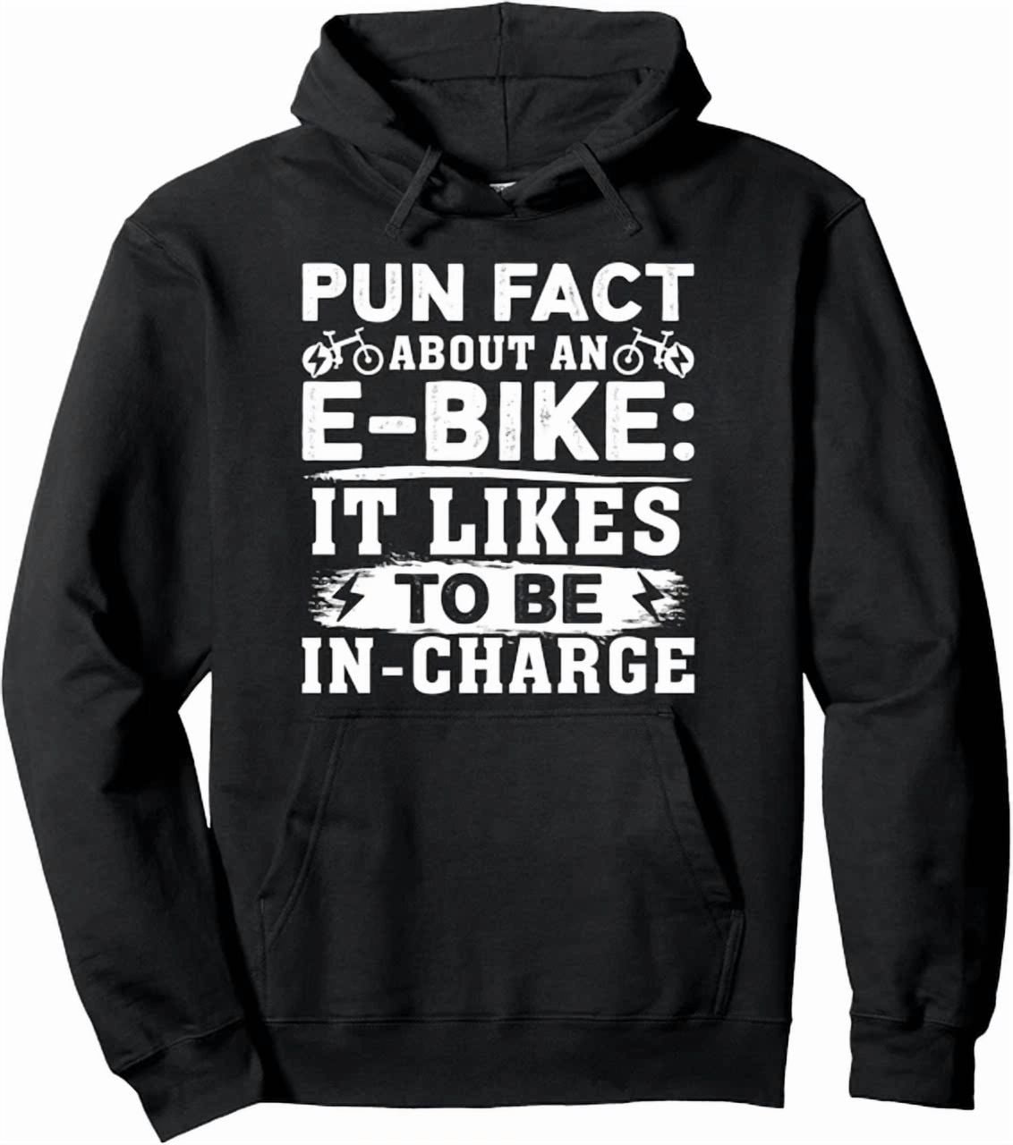 DOVU Pun Fact E-Bike Design For Cyclist Design Unisex Hoodie Outdoor Hoodie, Trendy Hoodie ...