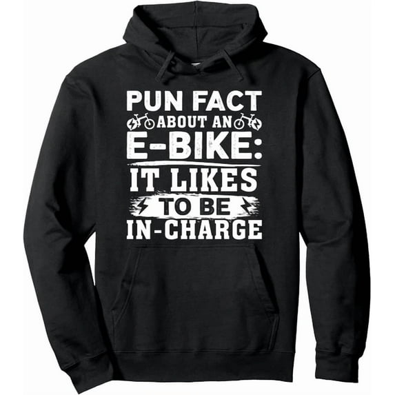 DOVU Pun Fact E-Bike Design For Cyclist Design Unisex Hoodie Outdoor Hoodie, Trendy Hoodie ...