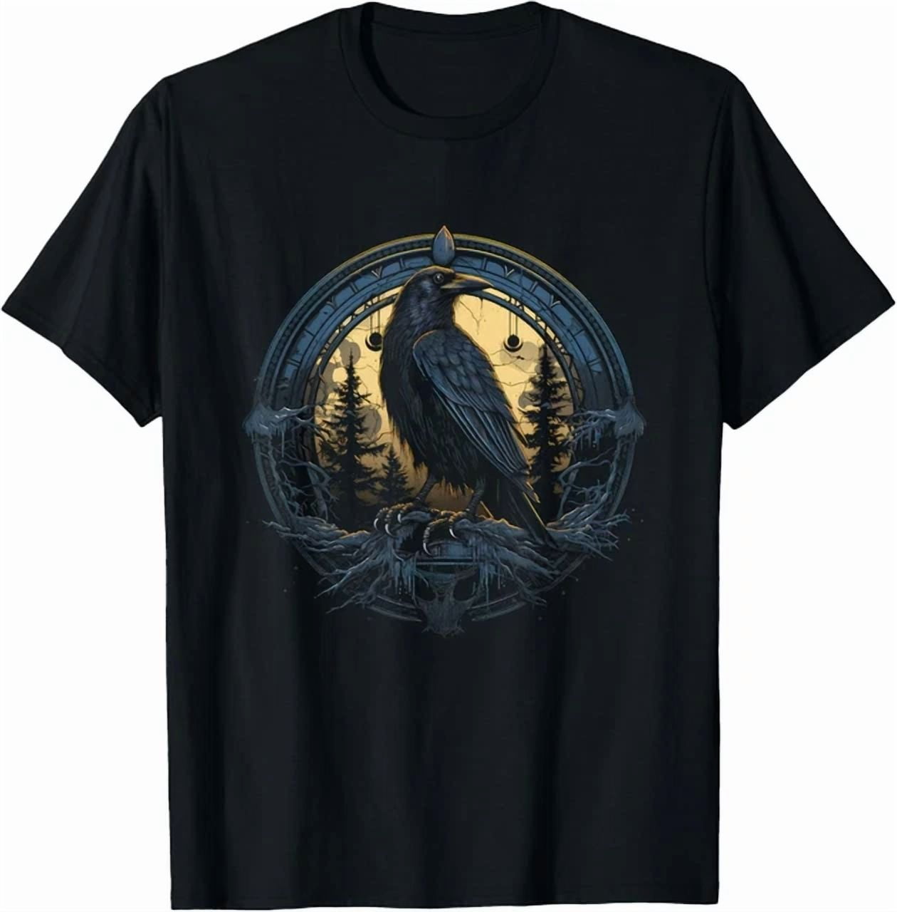 DOVU Raven And Crow Essence - Odin'S Mythic Birds Design T-Shirt Unisex ...