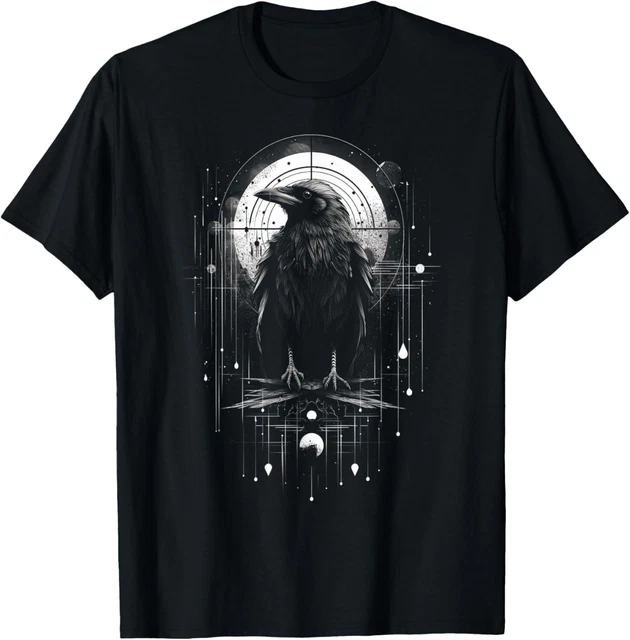 DOVU Raven Crow Dark Bird Witc.Hcraft Omens Midnight T-Shirt Unisex S ...