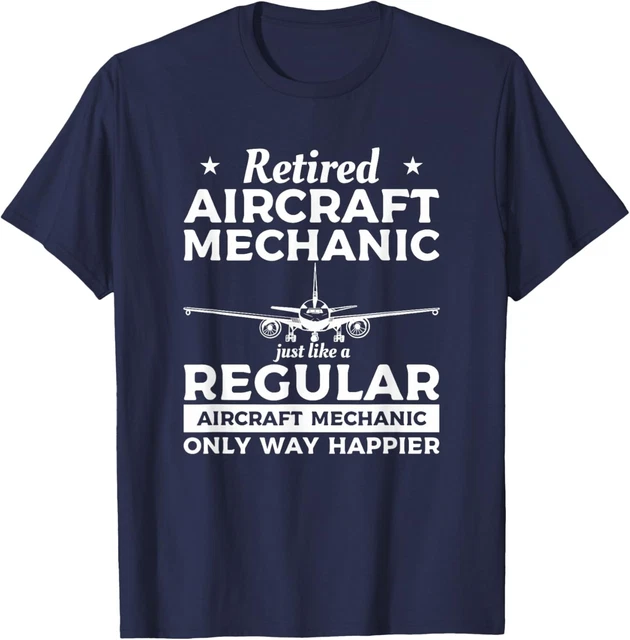 DOVU Retired Aircraft Mechanic Airplane Mechanics Retirement T-Shirt ...