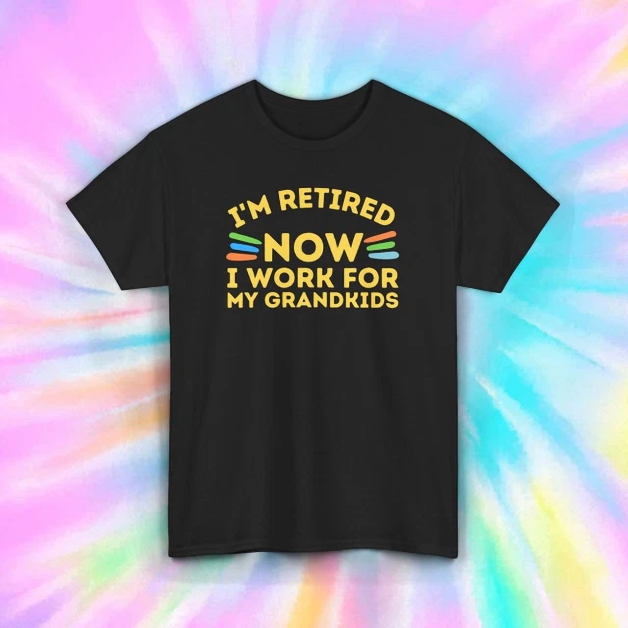 DOVU Retired Now I Work For My Grandt-Shirt Funny Retirement Tee Unisex ...