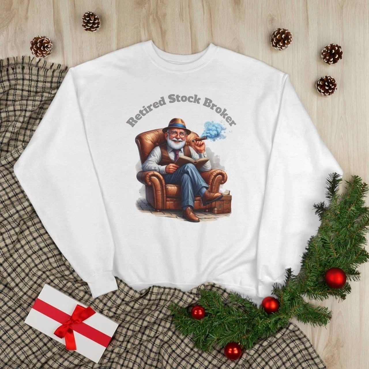 DOVU Retired Stock Broker Ecosmart Crewneck Sweatshirt, Retirement Gift ...