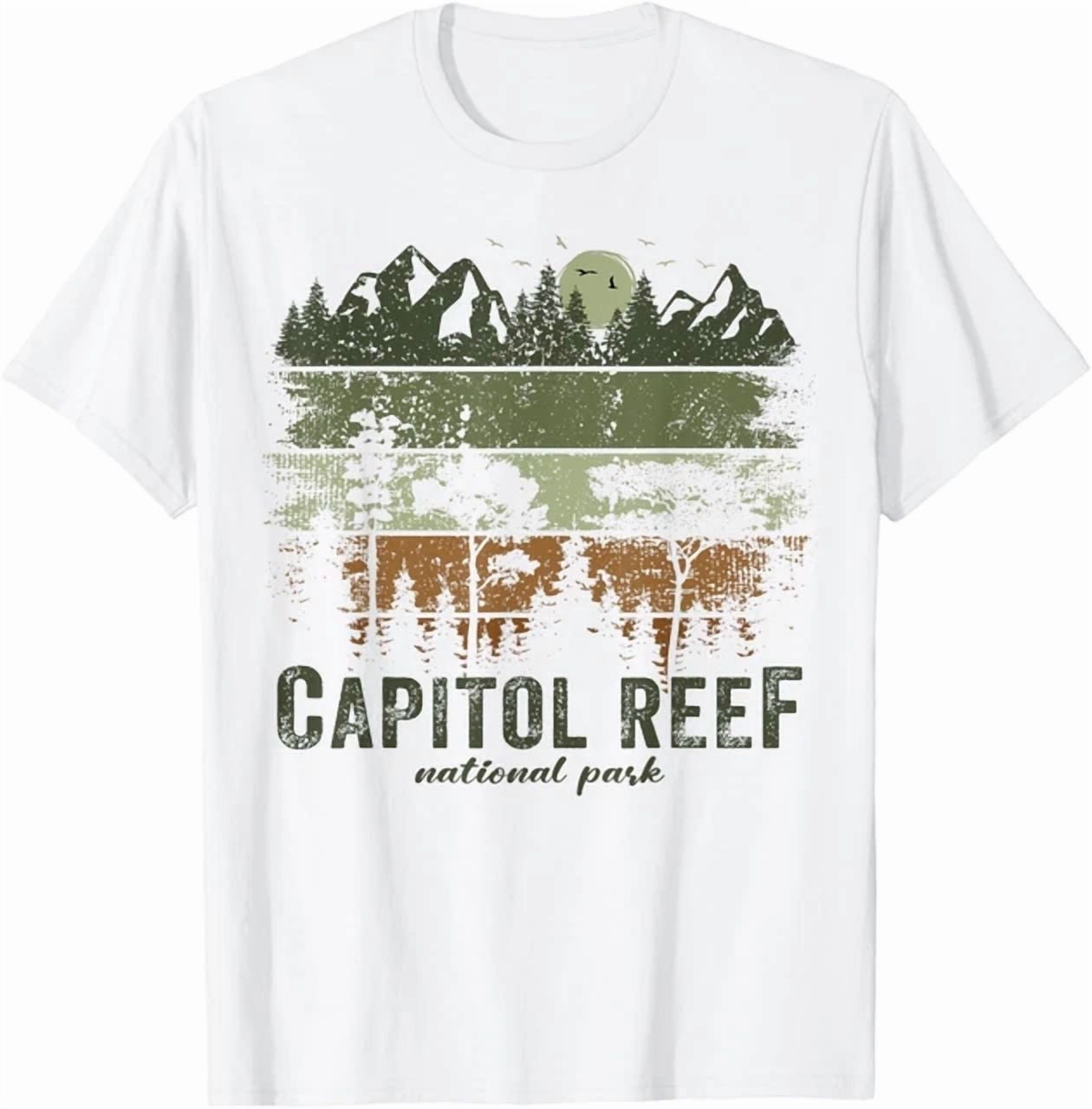 DOVU Retro Capitol Reef National Park Us Vintage Capitol Reef T-Shirt ...