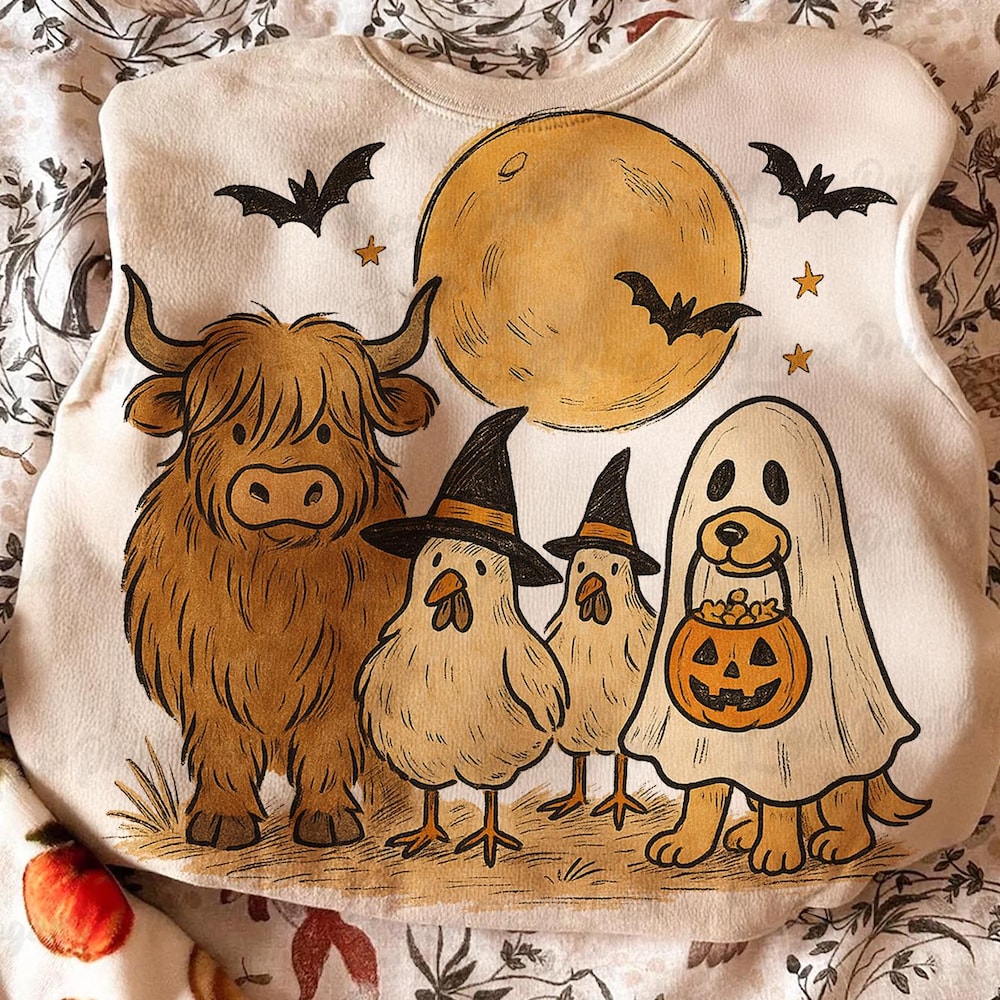 DOVU Retro Country Hal.Low.Een Shirt, Funny Western T-Shirt, Creepin ...