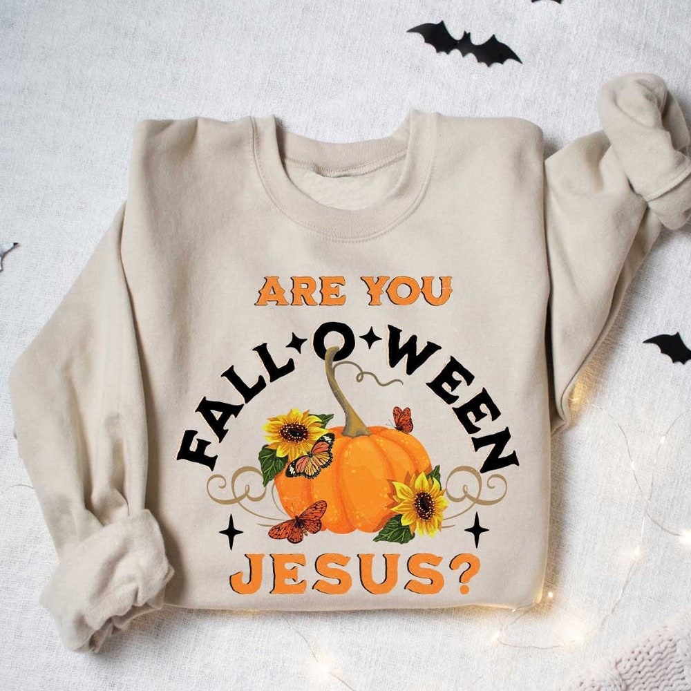 DOVU Retro Fall Religious Sweatshirt, Are You Fall-O-Ween Jesus, Womens ...