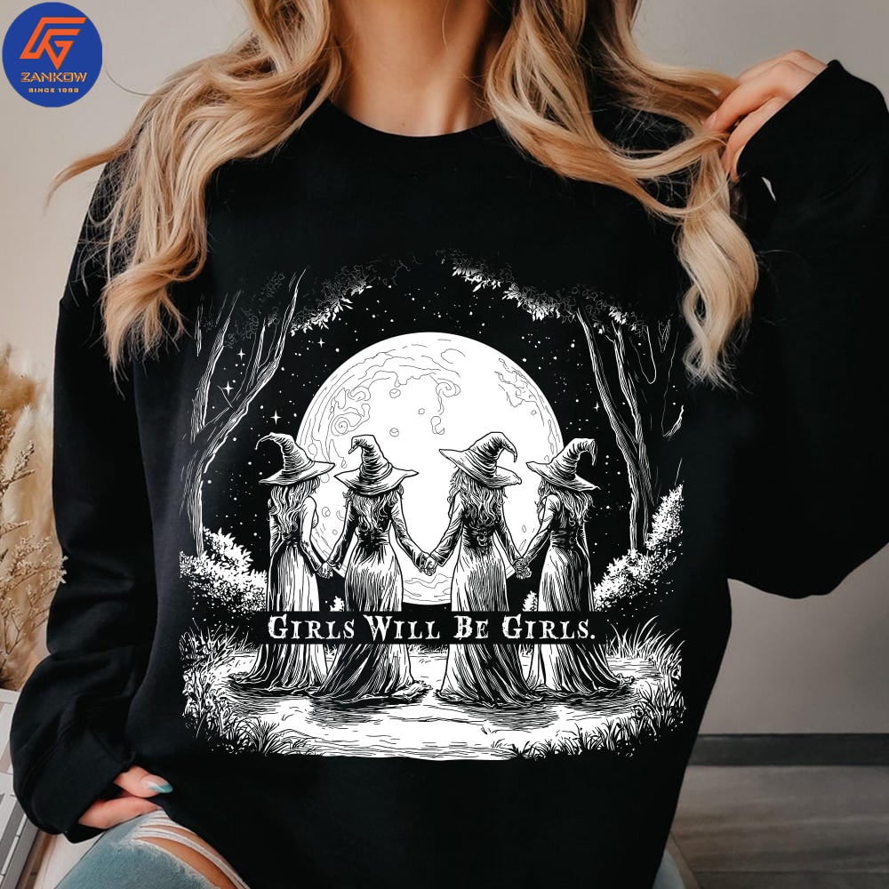 DOVU Retro Hal.Low.Een Women Sweatshirt, Will Be Funny Witc.H Clipart ...