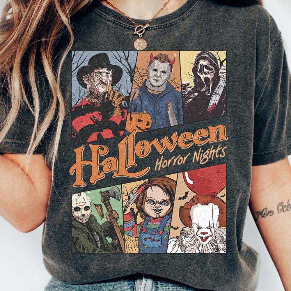 DOVU Retro Horror Characters Hal.Low.Een Shirt, Horror Movie, Hal.Low ...