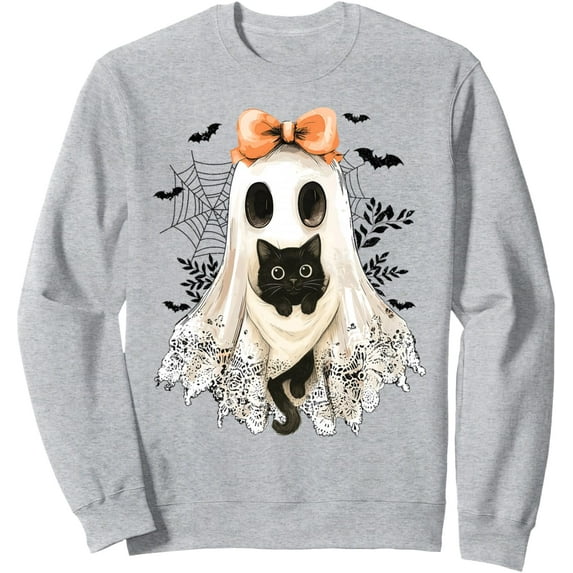 DOVU Retro Lace Ghost Coquette Black Cat Spooky Hal.Low.Een Women ...