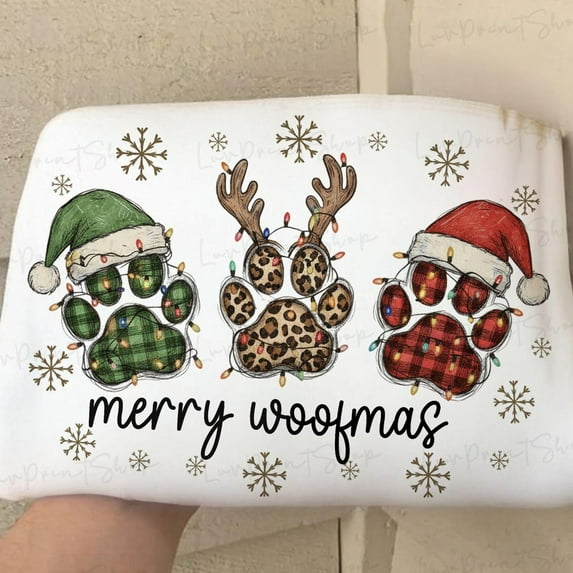 DOVU Retro Merry Woofmas Shirt, Trendy Chris.Tmas Dog Shirt, Chris.Tmas ...