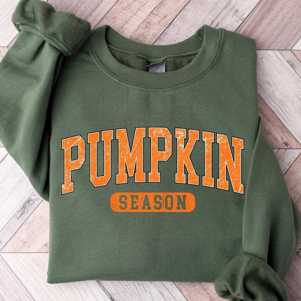 DOVU Retro Pumpkin Season Sweatshirt, Cute Fall Sweatshirt, Thanks ...