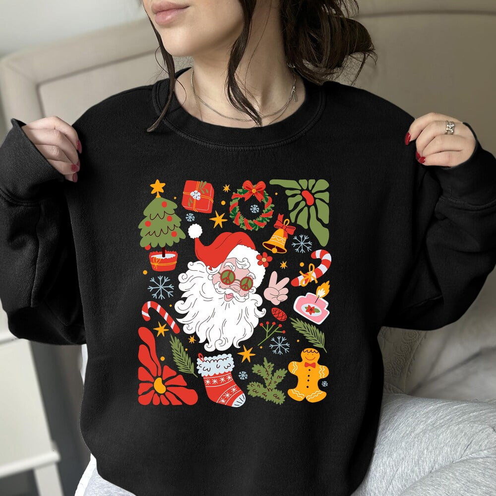 DOVU Retro San.Ta Chri.Stm.As Sweatshirt, Vintage Chri.Stm.As ...