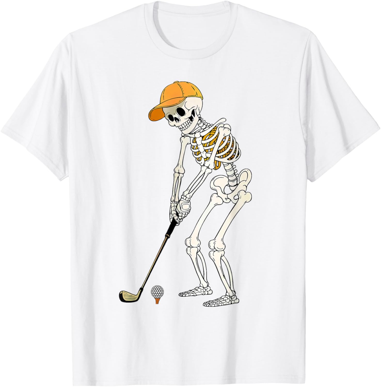 DOVU Retro Skeleton Golf Hal.Low.Een Golfer Golf Player For Men Dad T ...