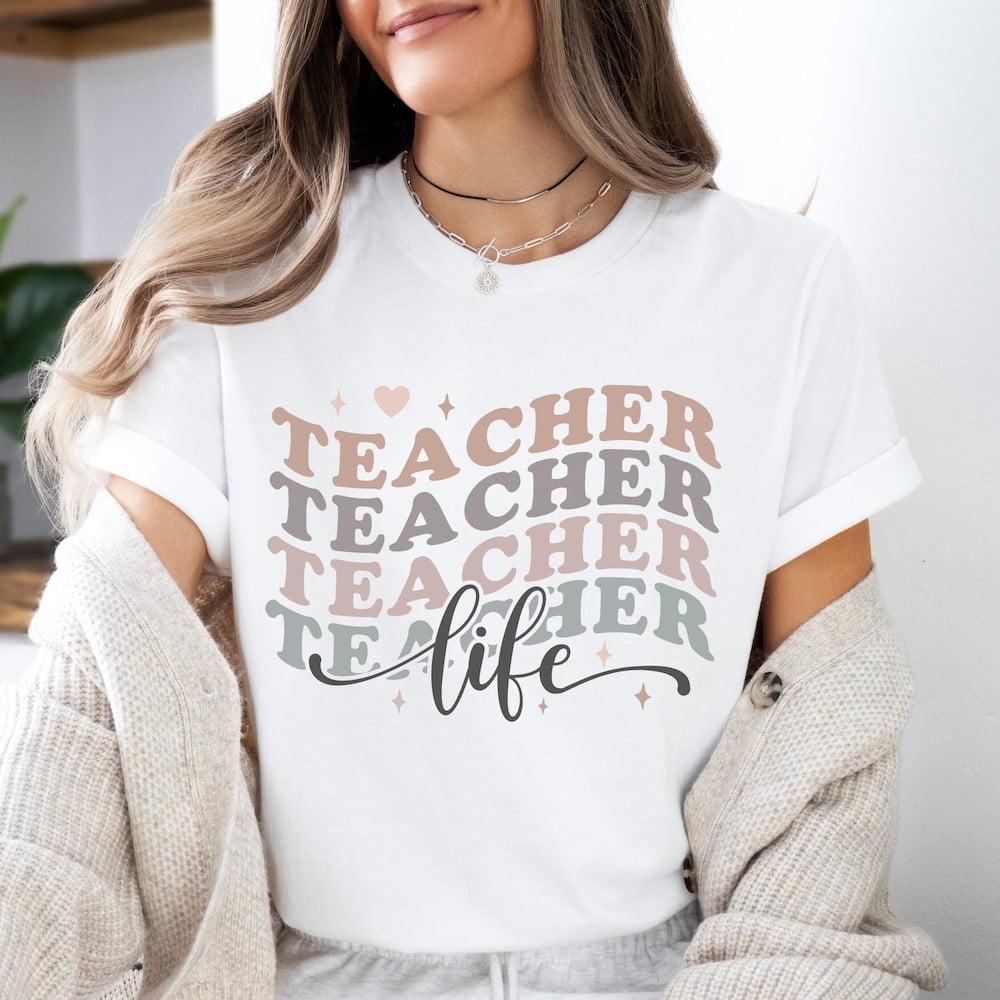 DOVU Retro Teacher Shirt, Teacher Life Shirt, Teacher Appreciation Gift ...