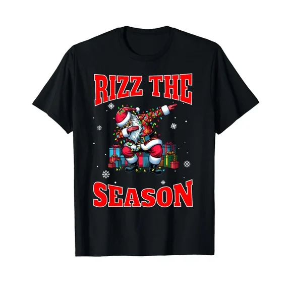 DOVU Rizz The Season Funny Middle School Gen Alpha Chris.Tmas T-Shirt ...