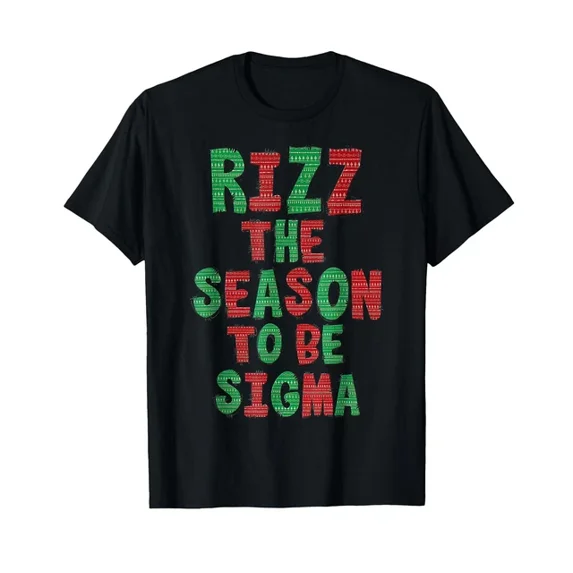 DOVU Rizz The Season To Be Sigma Gen Alpha Slang Chris.Tmas T-Shirt ...