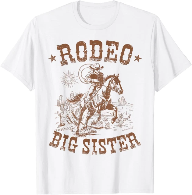 DOVU Rodeo Big Sister Western Cowboy Birthday Family Matching T-Shirt ...