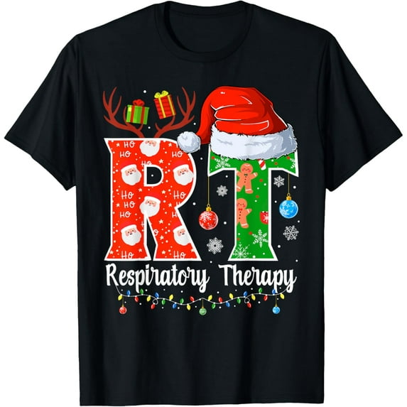 DOVU Rt Chris.Tmas Respiratory Therapy Chris.Tmas Rt Xmas T-Shirt ...