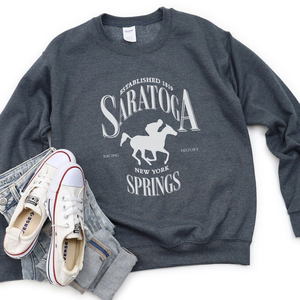 DOVU Saratoga Springs Sweatshirt, Horse Racing Sweatshirt, Saratoga New ...