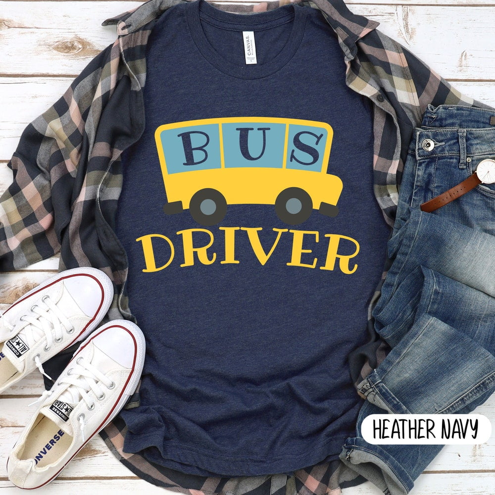 DOVU School Bus Driver Shirt, Early Rising Always Smiling Safe Driving ...
