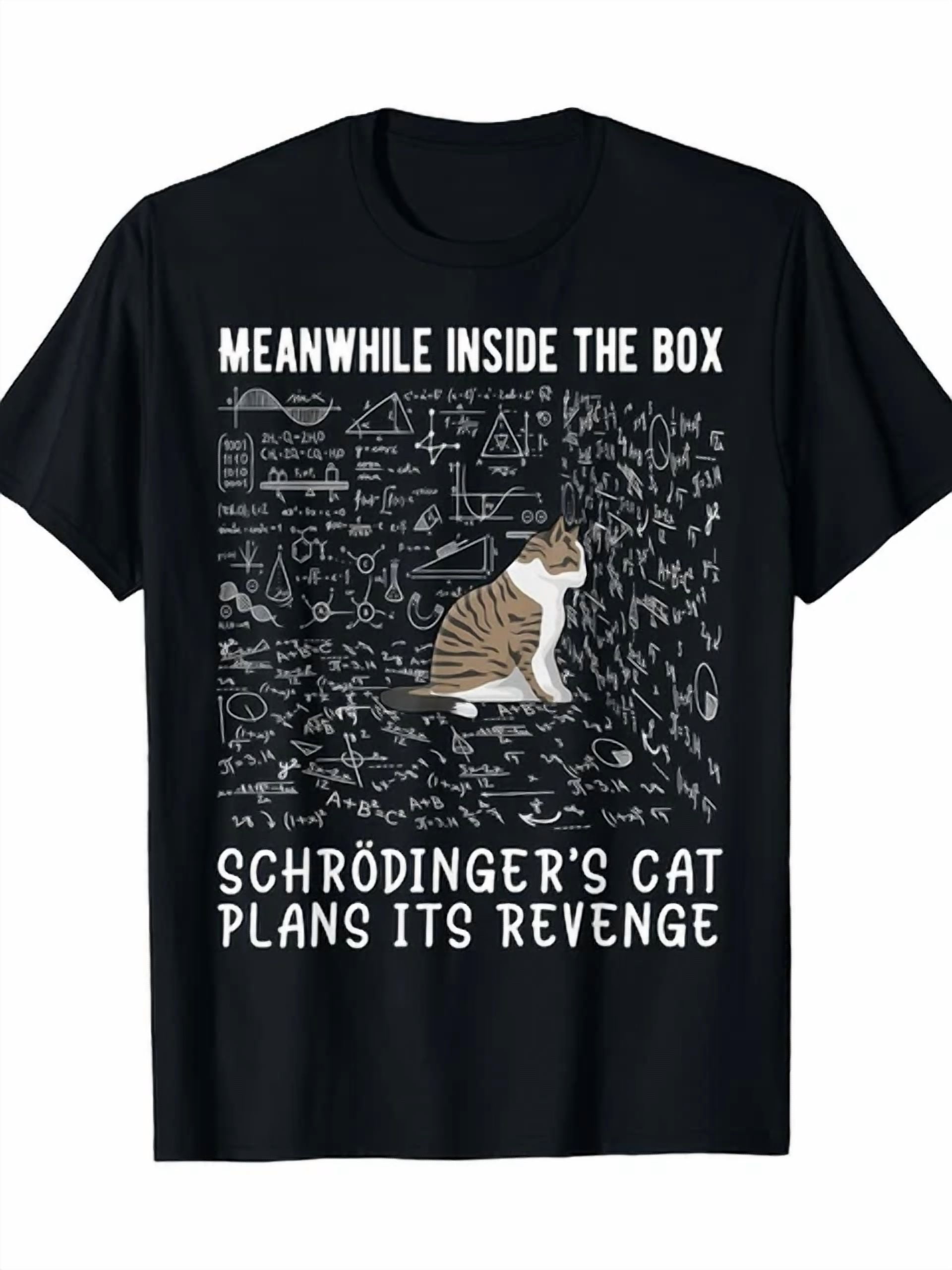 DOVU Schr?Dinger'S Cat Plans Revenge" T-Shirt For Men - Unisex S-5XL Hot Trending Shirt, Vintage ...
