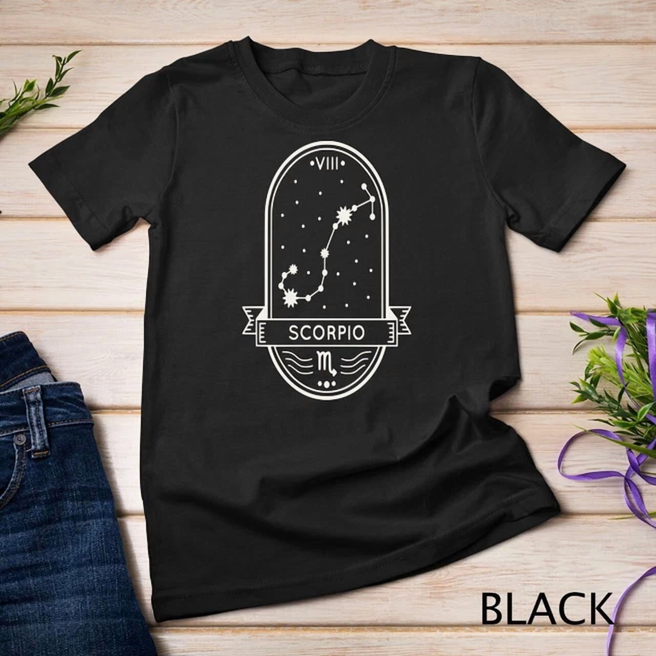 DOVU Scorpio Zodiac Sign Scorpion Constellation Scorpio T-Shirt Unisex ...