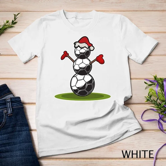 DOVU Soccer Ball Snow Man Chris.Tmas Season T-Shirt Unisex S-5XL Hot ...