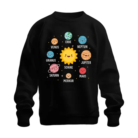 DOVU Solar System Planets Cute Learning Nursery Fun Sweatshirt Trendy ...