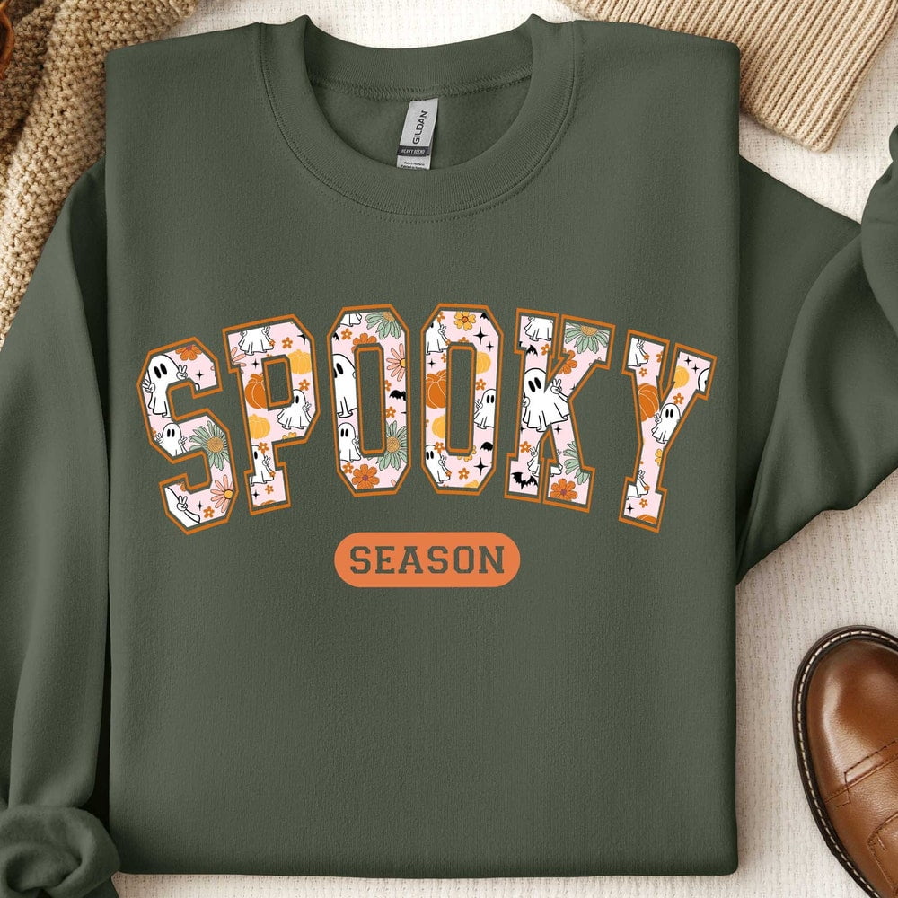 DOVU Spooky Cozy Season Sweatshirt, Retro Spooky Sweater, Spooky Hal ...