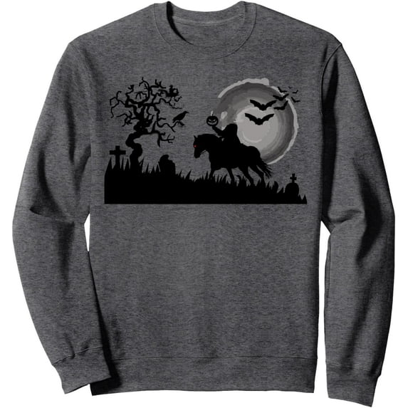 DOVU Spooky Headless Horseman Pumpkin Head Hal.Low.Een Tee Sweatshirt Trendy Sweatshirt ...