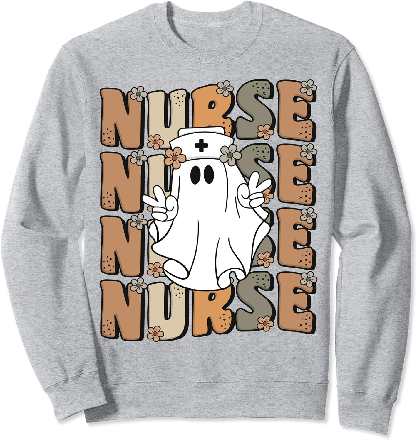 DOVU Spooky Nursing Ghost Cute Groovy Hal.Low.Een Nurse Icu Cna Rn ...