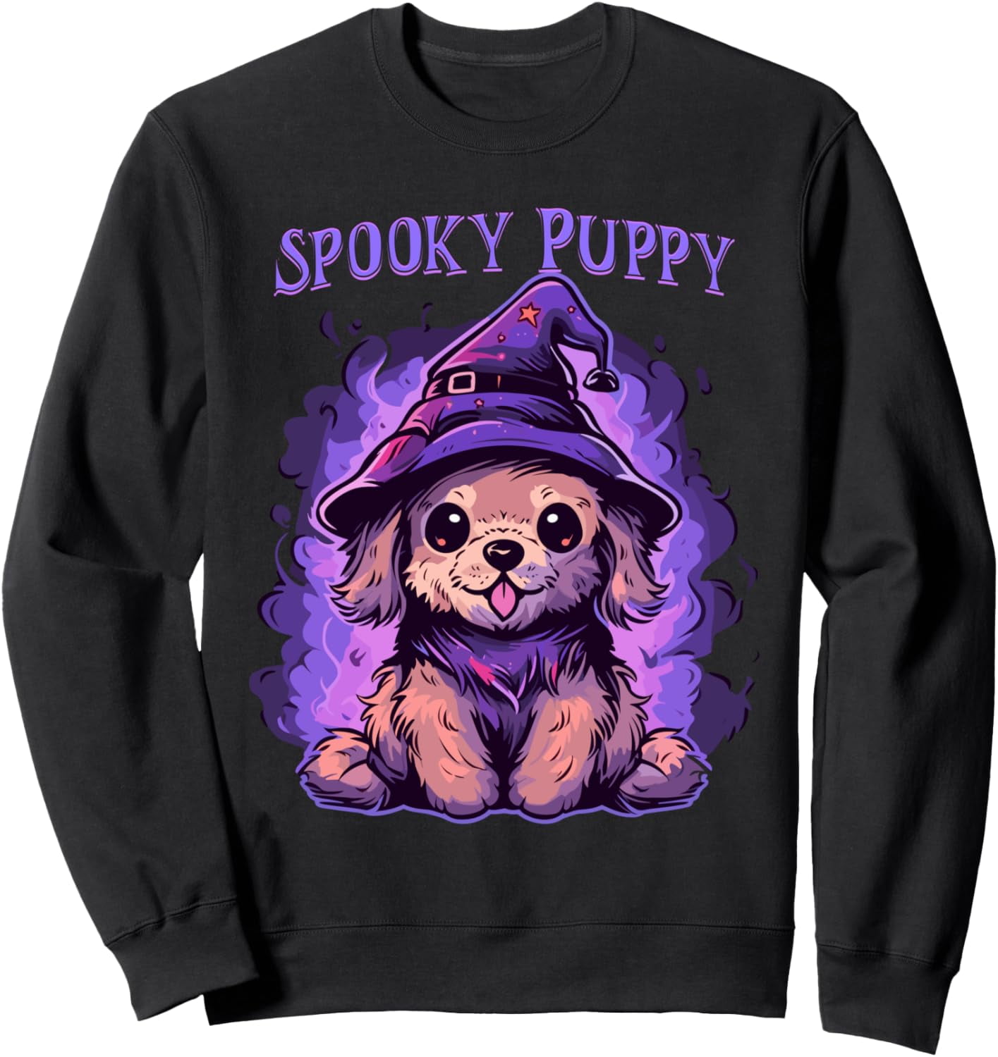 DOVU Spooky Puppy Dog Witc.H Magic Cute Hal.Low.Een Graphic Sweatshirt ...