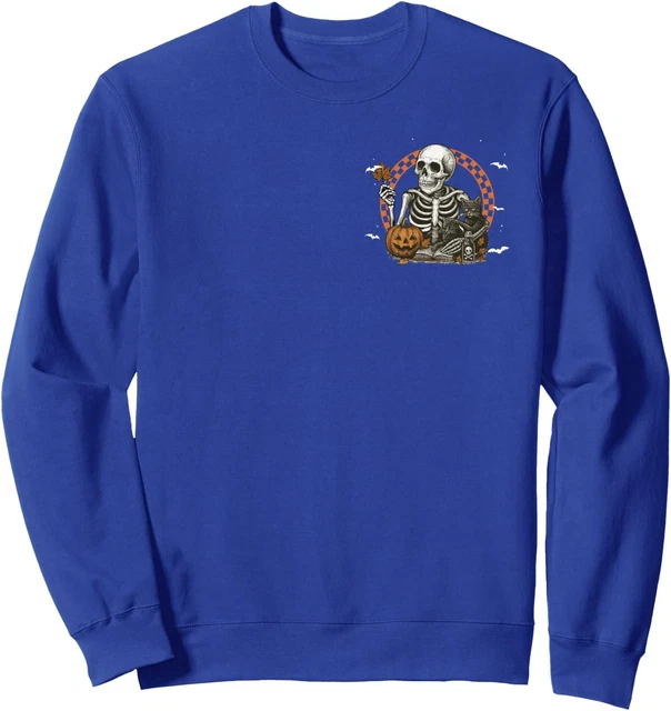 DOVU Spooky Season Skeleton Pumpkin Hal.Low.Een Funny Happy Crewneck Sweatshirt Trendy ...