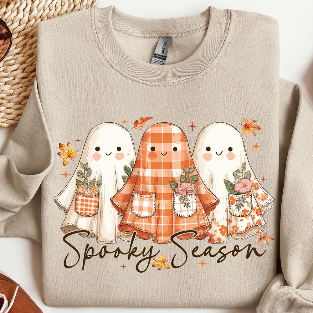 DOVU Spooky Season Sweatshirt, Retro Spooky Sweatshirt, Spooky Hal.Low ...