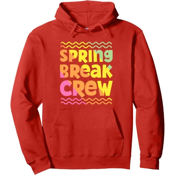 DOVU Spring Break Crew Retro Groovy 2025 Vacation Unisex Hoodie Outdoor ...