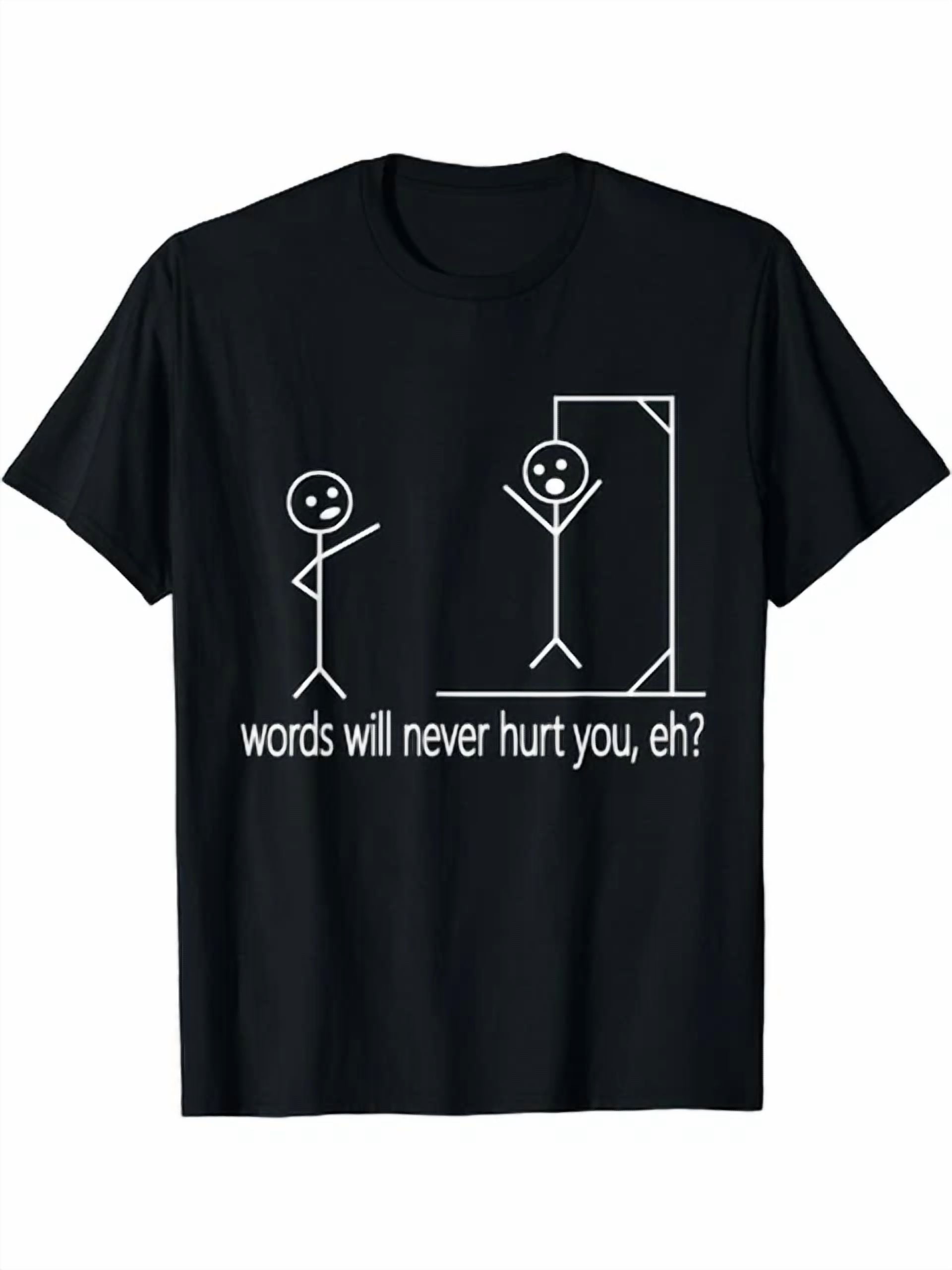 DOVU Stick Person/Figure Words Will Never Hurt You, Eh? Funny Pun ...