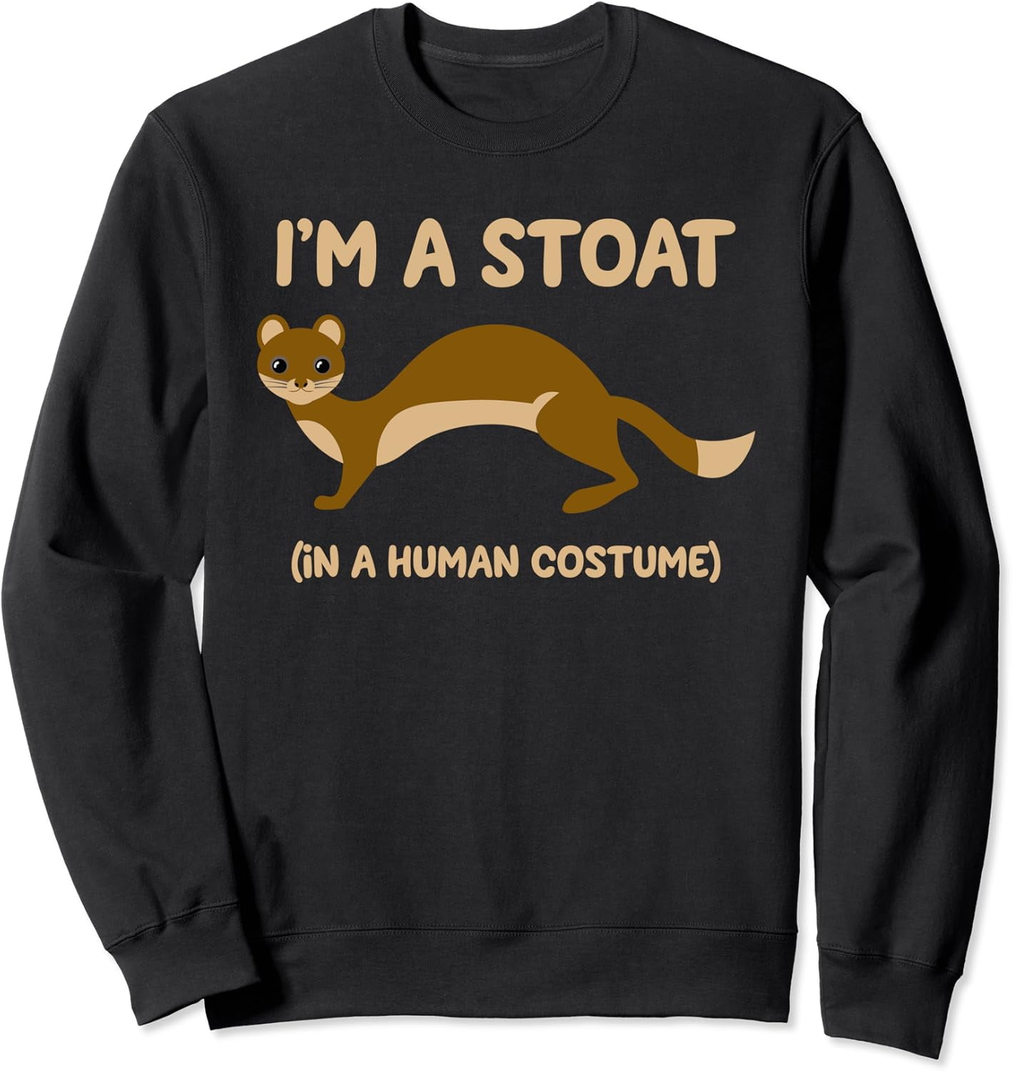 DOVU Stoat Funny Hal.Low.Een Cute Graphic Sweatshirt Trendy Sweatshirt ...