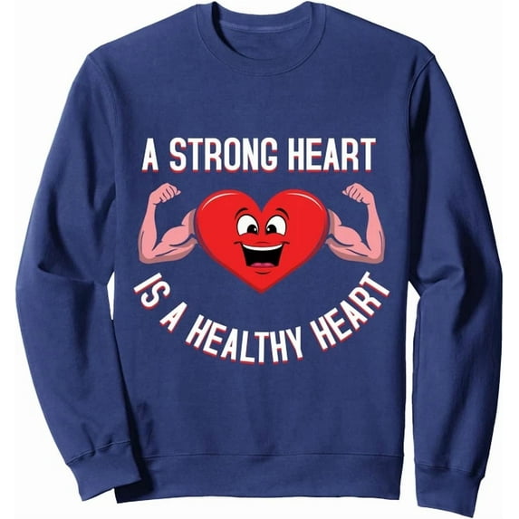 DOVU Strong Heart Is A Healthy Disease Awareness Cool Unisex Crewneck ...