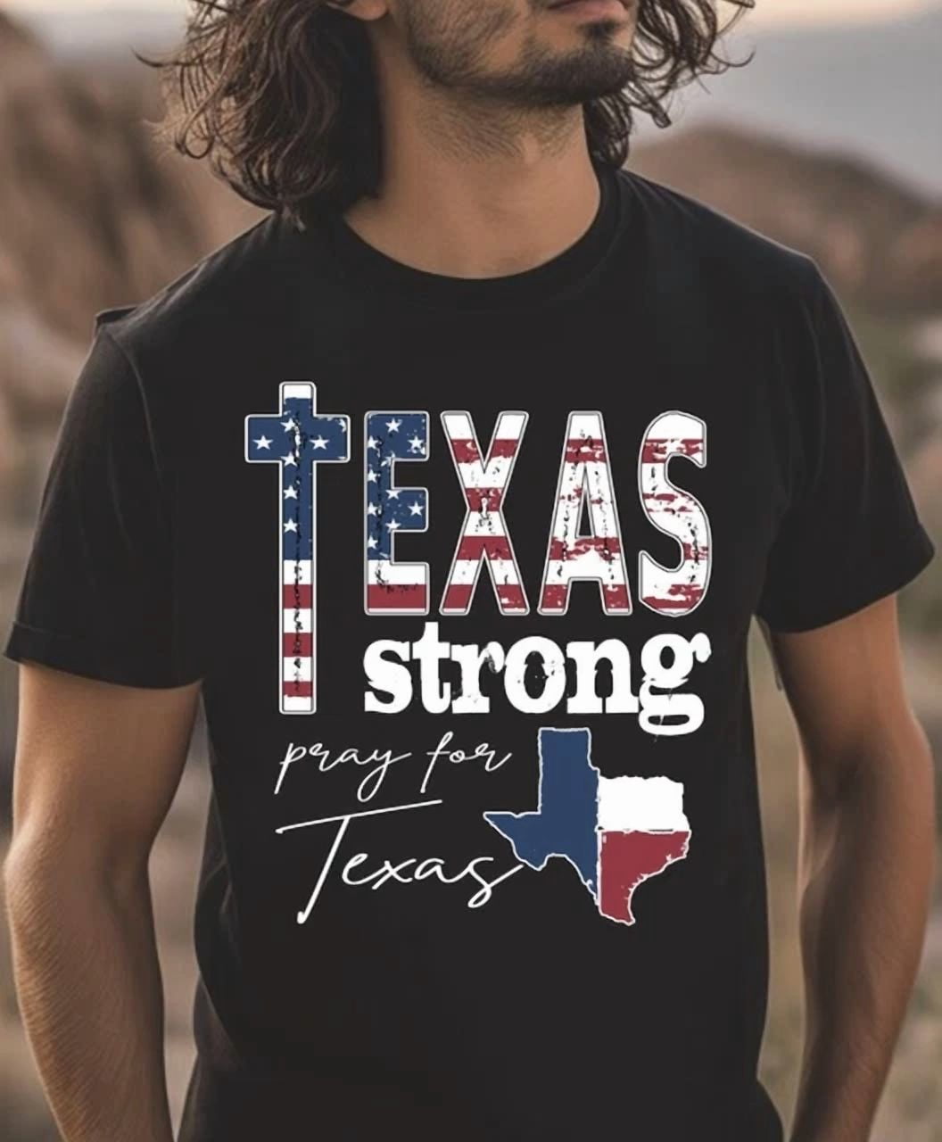 DOVU Support Texas Strong Hill Country Strong Pray For Texas Black T ...