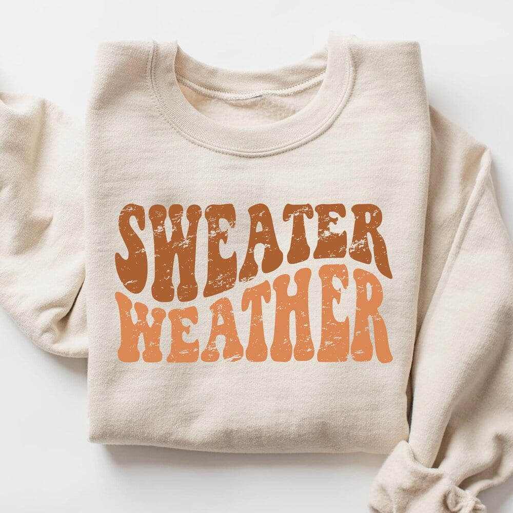 DOVU Sweater Weather Sweatshirt, Cozy Sweatshirt, Fall Sweatshirt ...