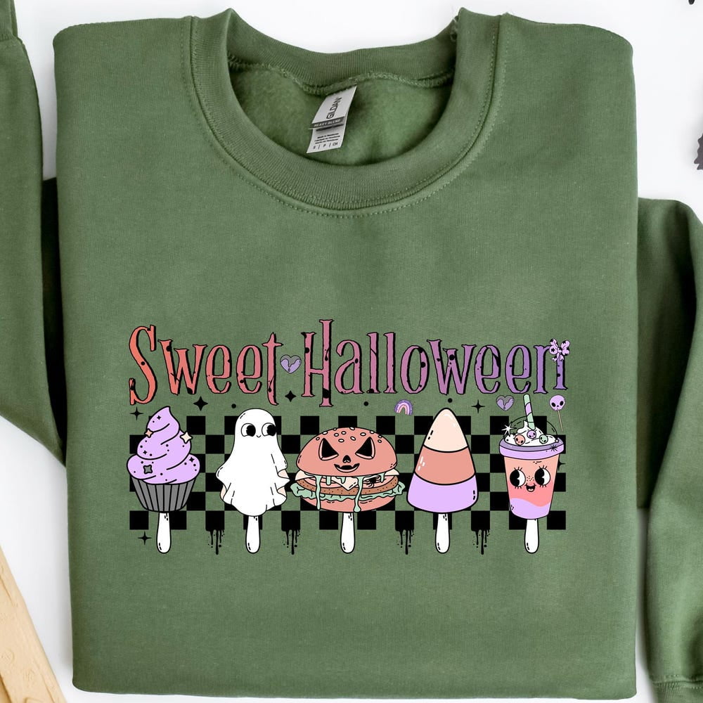 DOVU Sweet Hal.Low.Een Sweatshirt, Retro Hal.Low.Een Sweatshirt, Hal ...