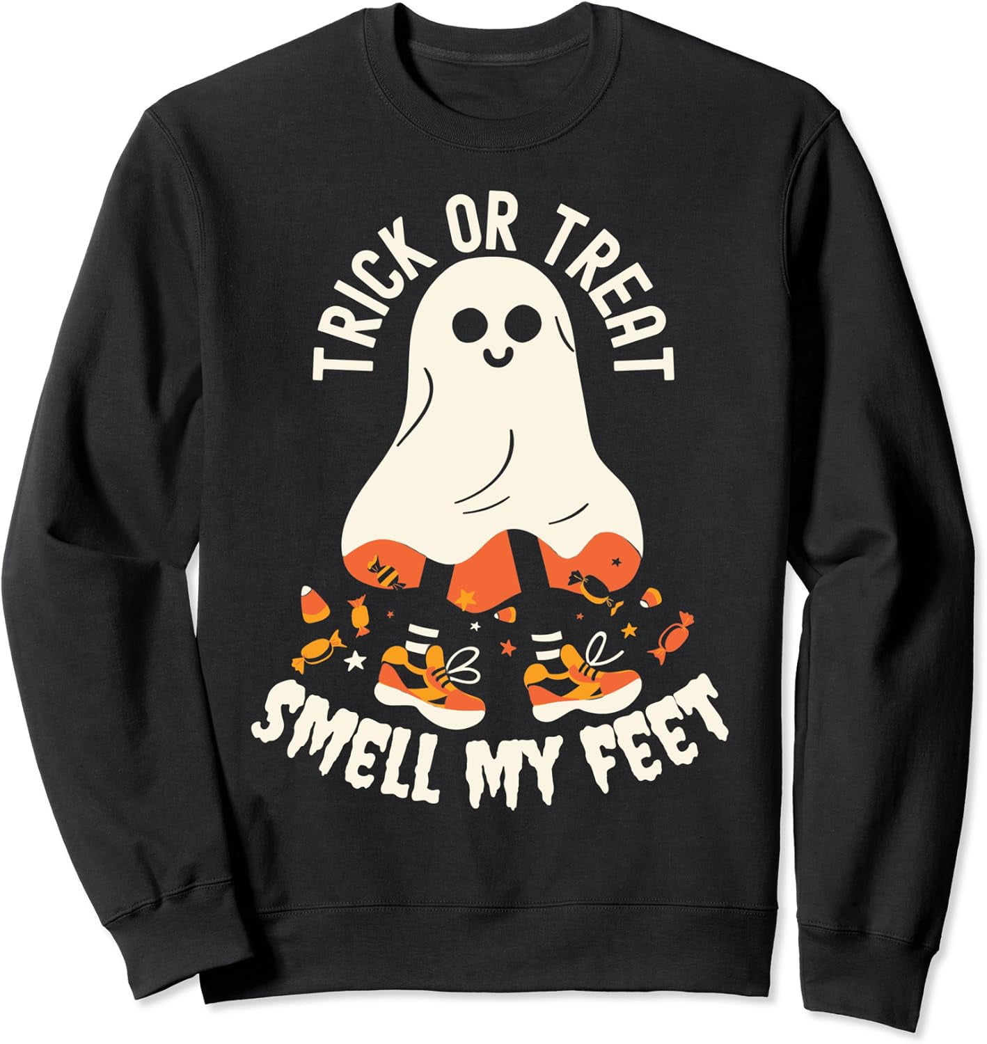 DOVU Sweet Haunt Night Smell My Feet Cute Ghost Hal.Low.Een 2022 Funny Sweatshirt Trendy ...