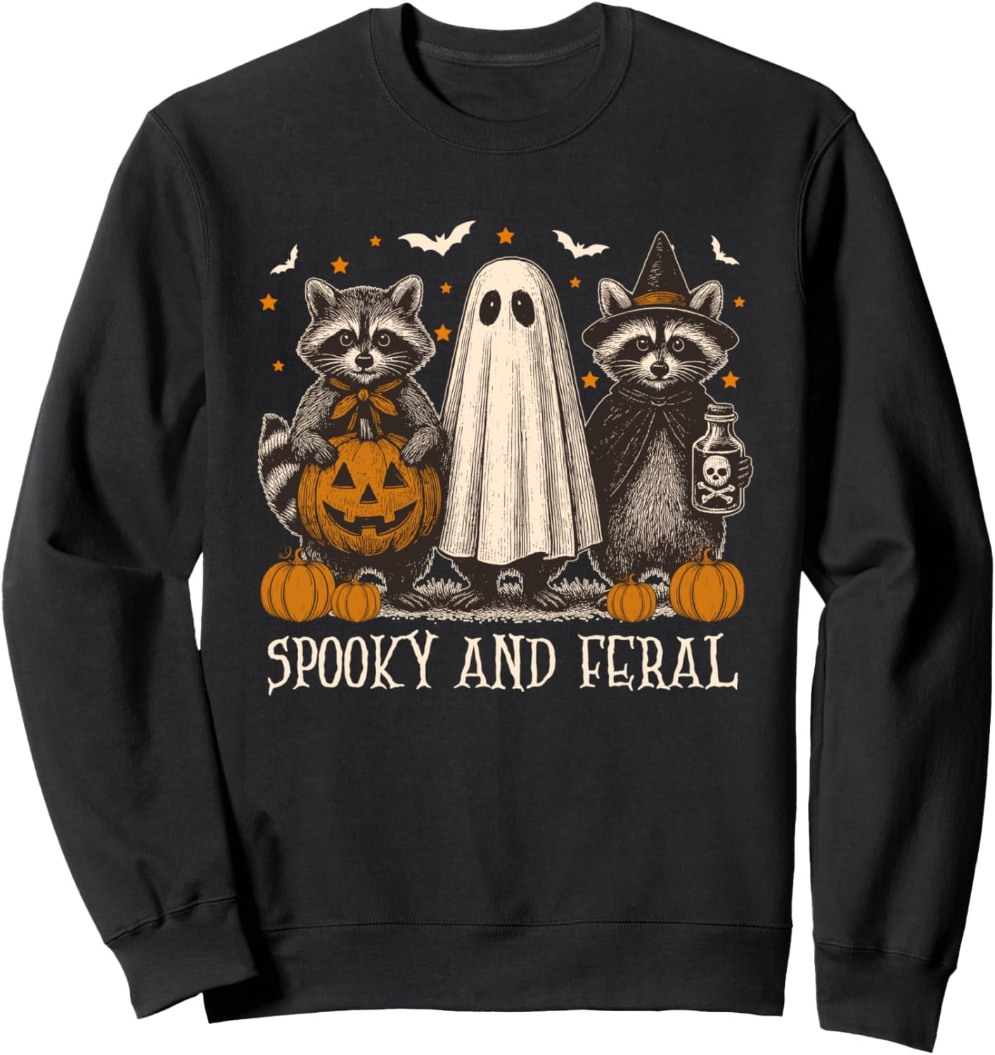 DOVU Sweet Haunt Night Sweatshirt Spooky And Feral Hal.Low.Een Cute Ghost Sweatshirt Trendy ...