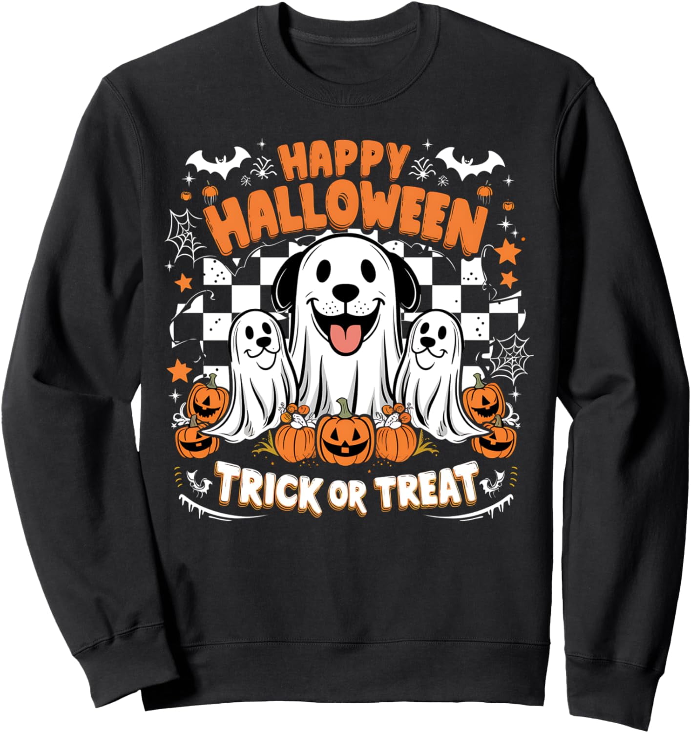 DOVU Sweet Haunt Nights Ghost Dog Pumpkin Funny Spooky Hal.Low.Een Dog ...