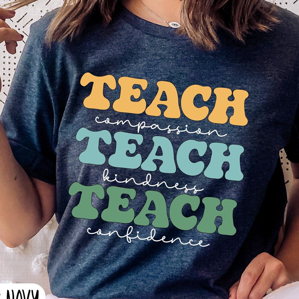 DOVU Teach T-Shirt, Compassion Kindness, Teacher Appreciation, Teach ...