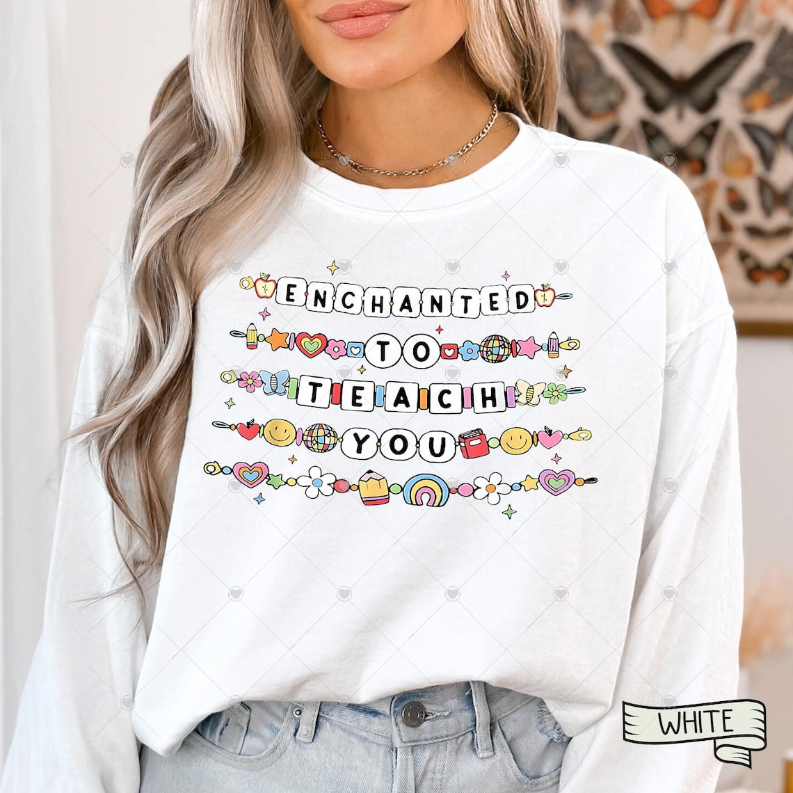 DOVU Teacher Sweatshirt, Teacher Friendship Bracelet, Teacher Shirt ...