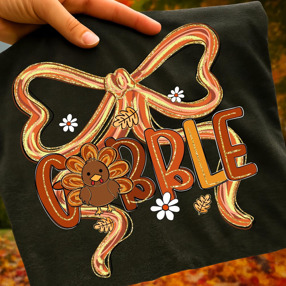 DOVU Thanks.Giving G0B.Ble Coquette Shirt, Fall Turkey Shirt, Floral ...